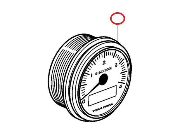 FYB Marine. Volvo Penta D Series 85mm Tacho, Part Number 21628160