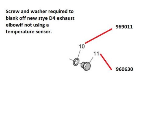 FYB Marine. Volvo Penta D4 Exhaust Elbow blanking plug washer, Part ...