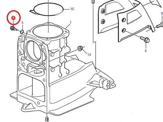 FYB Marine. Volvo Penta Saildrive drain plug , Part Number 3854539
