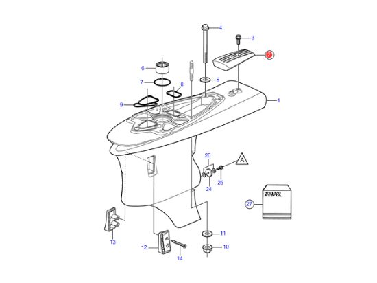 FYB Marine. Volvo Penta Aluminium cavitation plate anode for SX, DPS ...